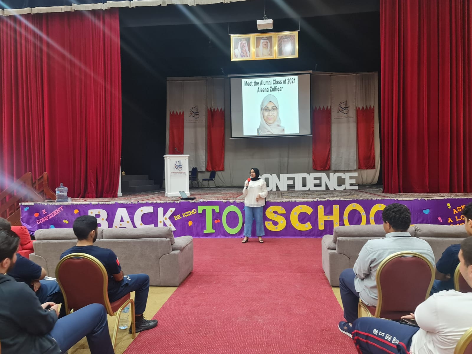 AHIS Seniors of G12 Meet Aleena Alumni 2021 - Al Hekma International School