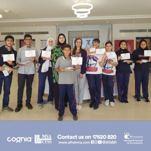 rewarding students who contributed to the Parent Monthly Newsletter ...